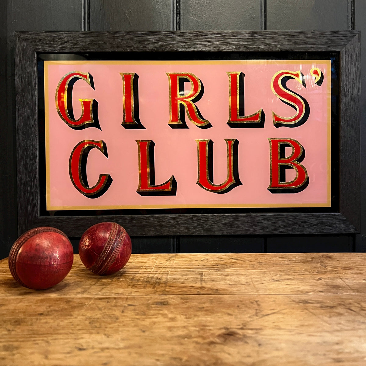 Black Framed Girls Club Sign – Sandrock House